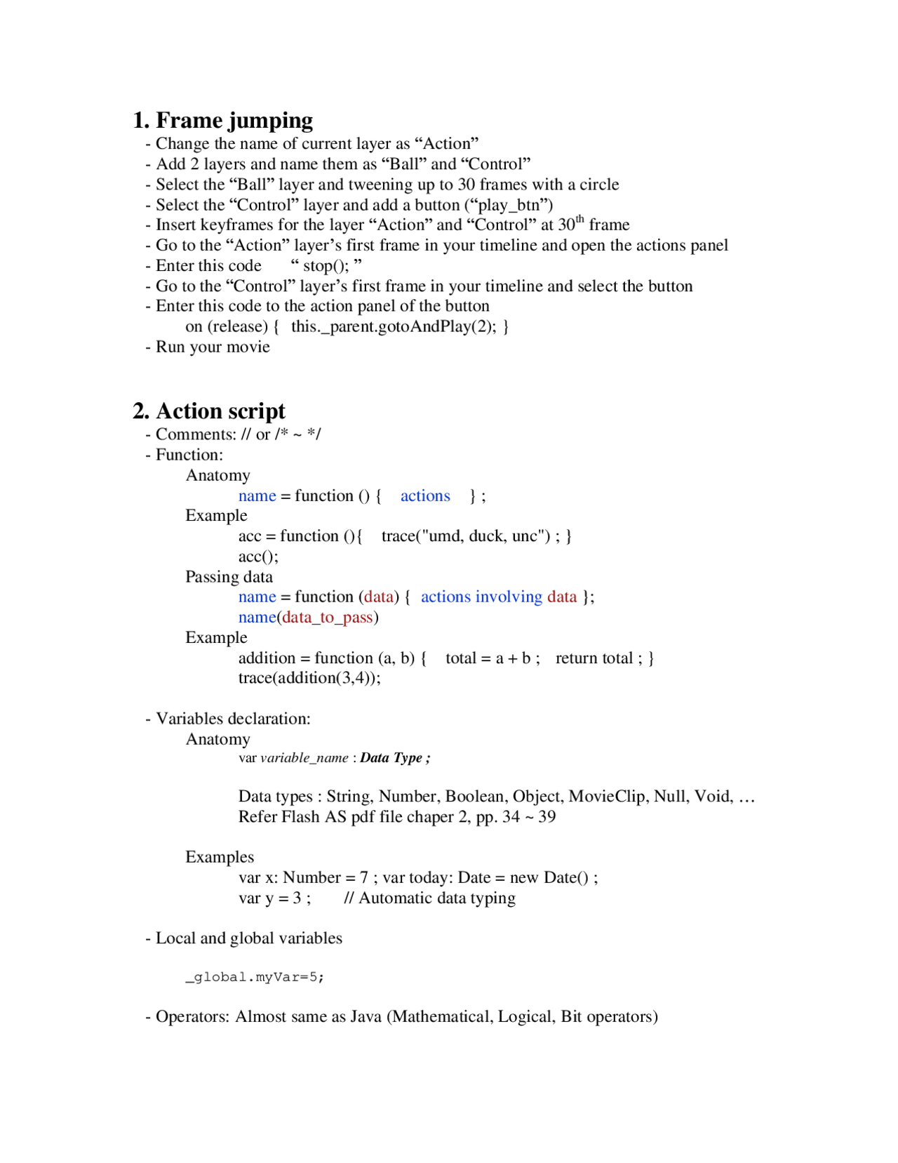 Creating Layers, Comments, Functions, and XML Display in Flash ...