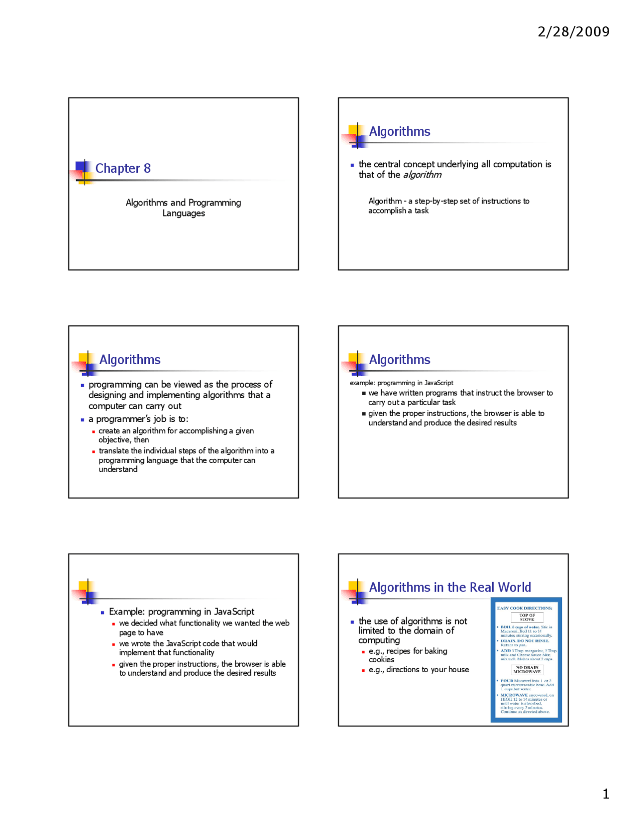 Algorithms And Programming Languages Lecture Slides Cs 1030 Docsity 9436