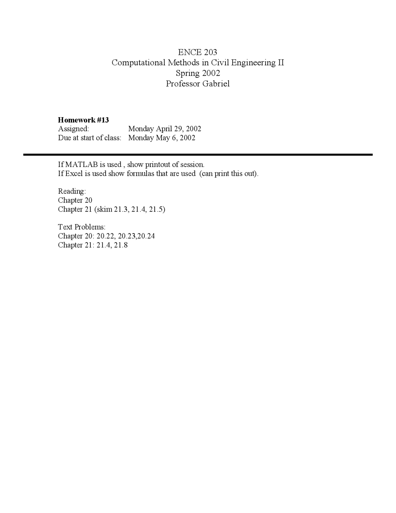 Assignment 13 Computational Methods In Civil Engineering Ii Ence