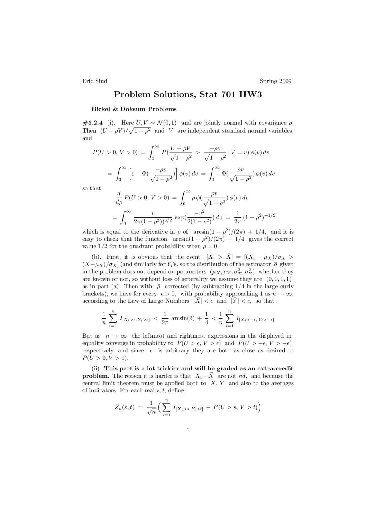 Problems Solutions For Assignment 3 Mathematics Statistics Ii Stat