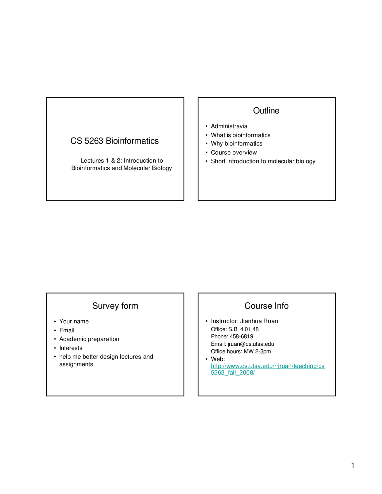 Introduction To Bioinformatics And Molecular Biology Cs 5263 Docsity