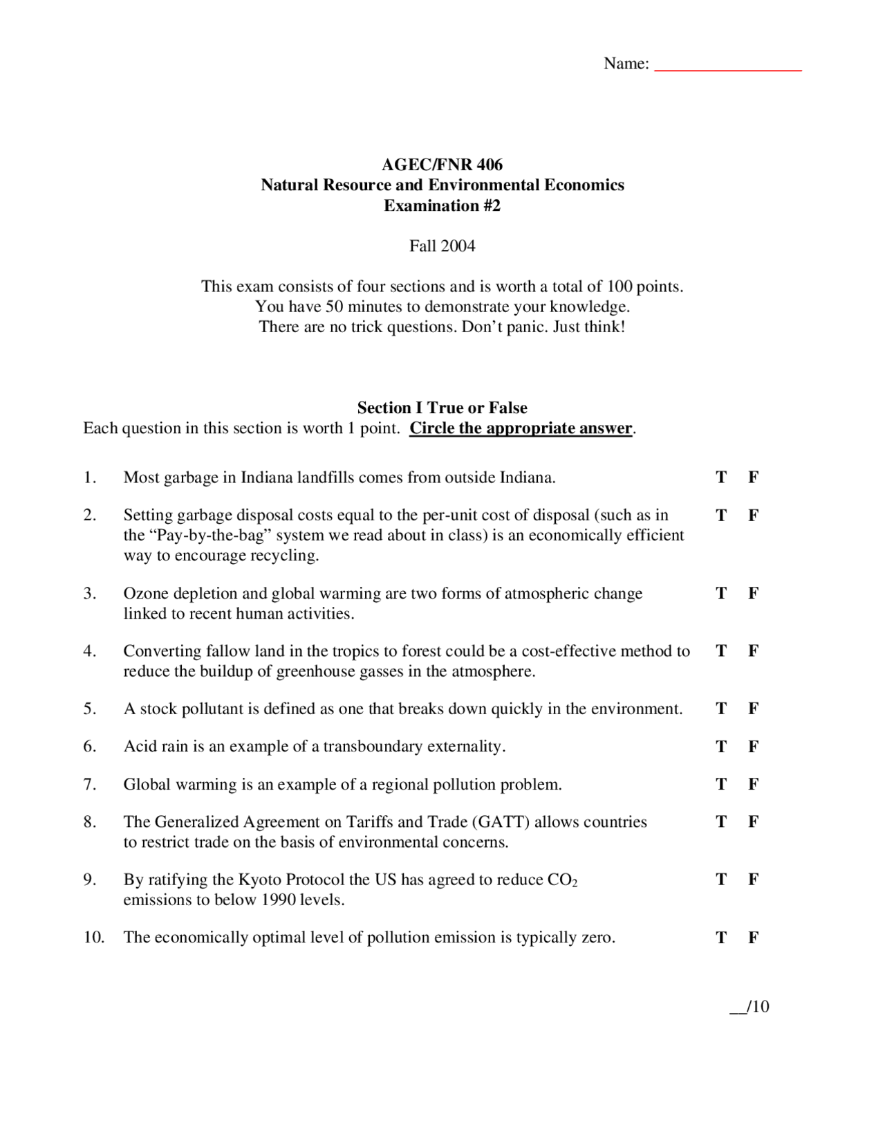37 Multiple Choice Questions Exam 2 Natural Resource Agec 40600