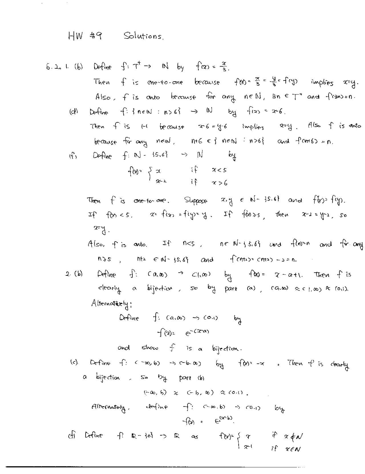 Homework 9 Solutions Introduction To Abstract Mathematics Mat 108
