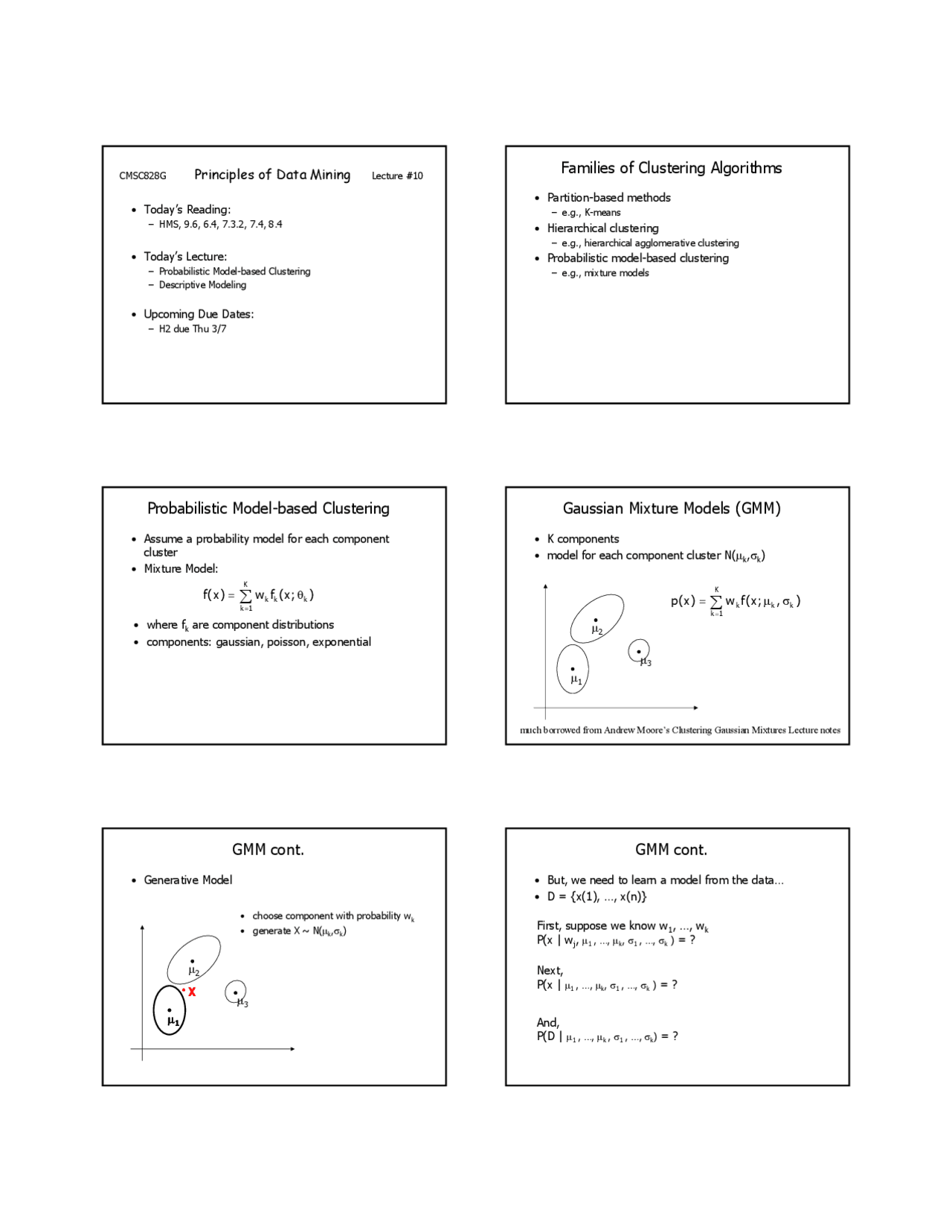Principles Of Data Mining Lecture Slides Cmsc 828 Docsity