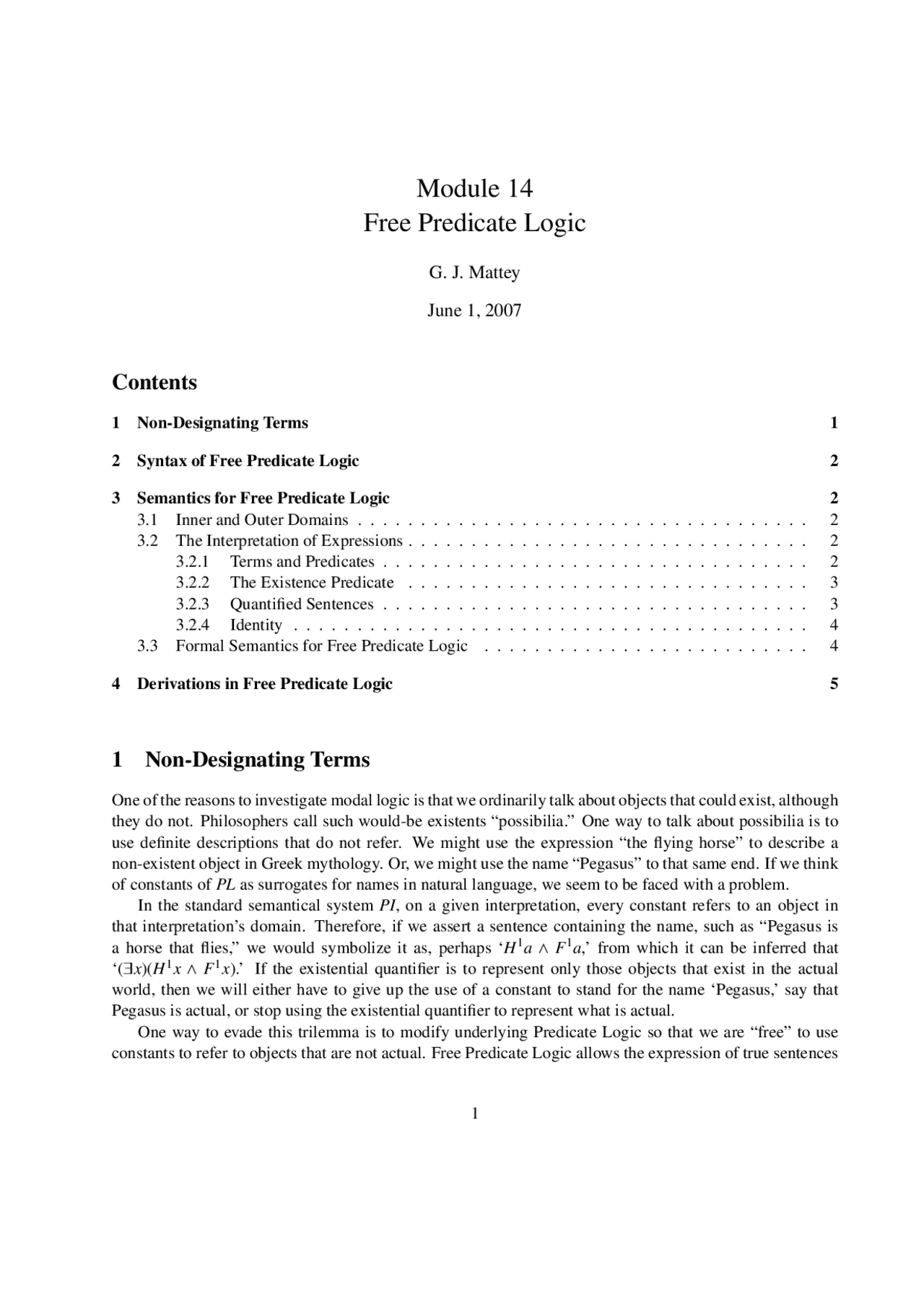 Module 14: Free Predicate logic | PHI 134 | Study notes Introduction to ...