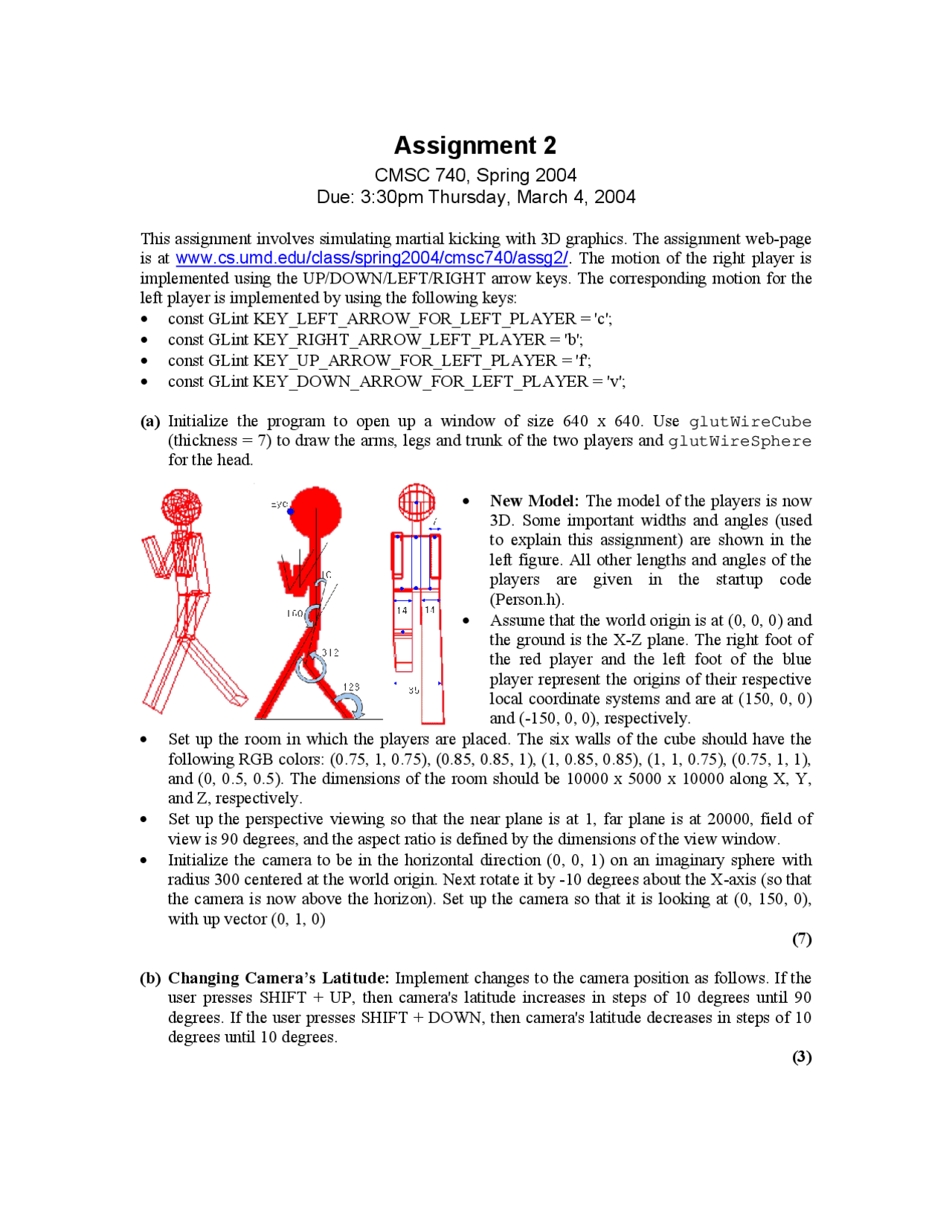 Implement Changing Camera's Latitude in Computer Graphics | CMSC 740 - Docsity