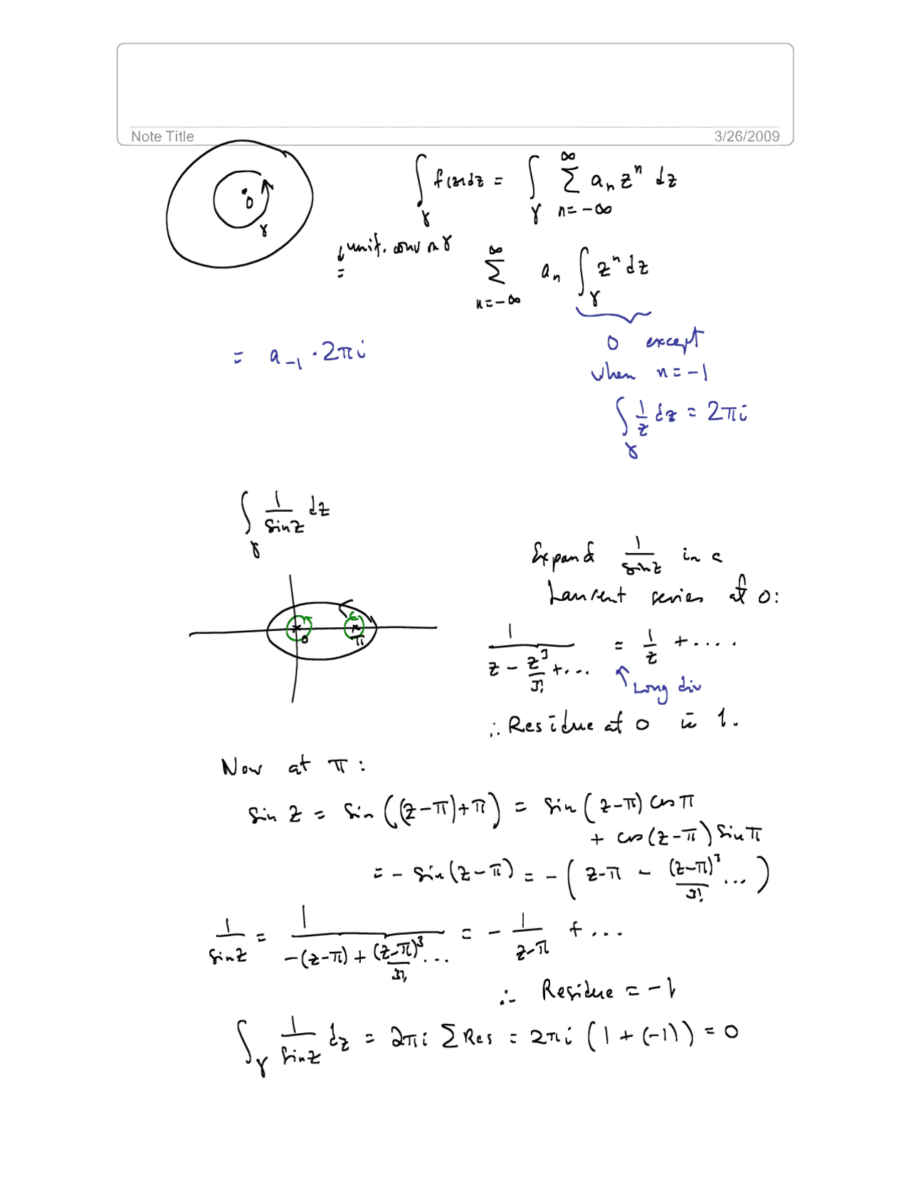 Handwritten Solution Notes On Complex Variables Mat 3223 Docsity