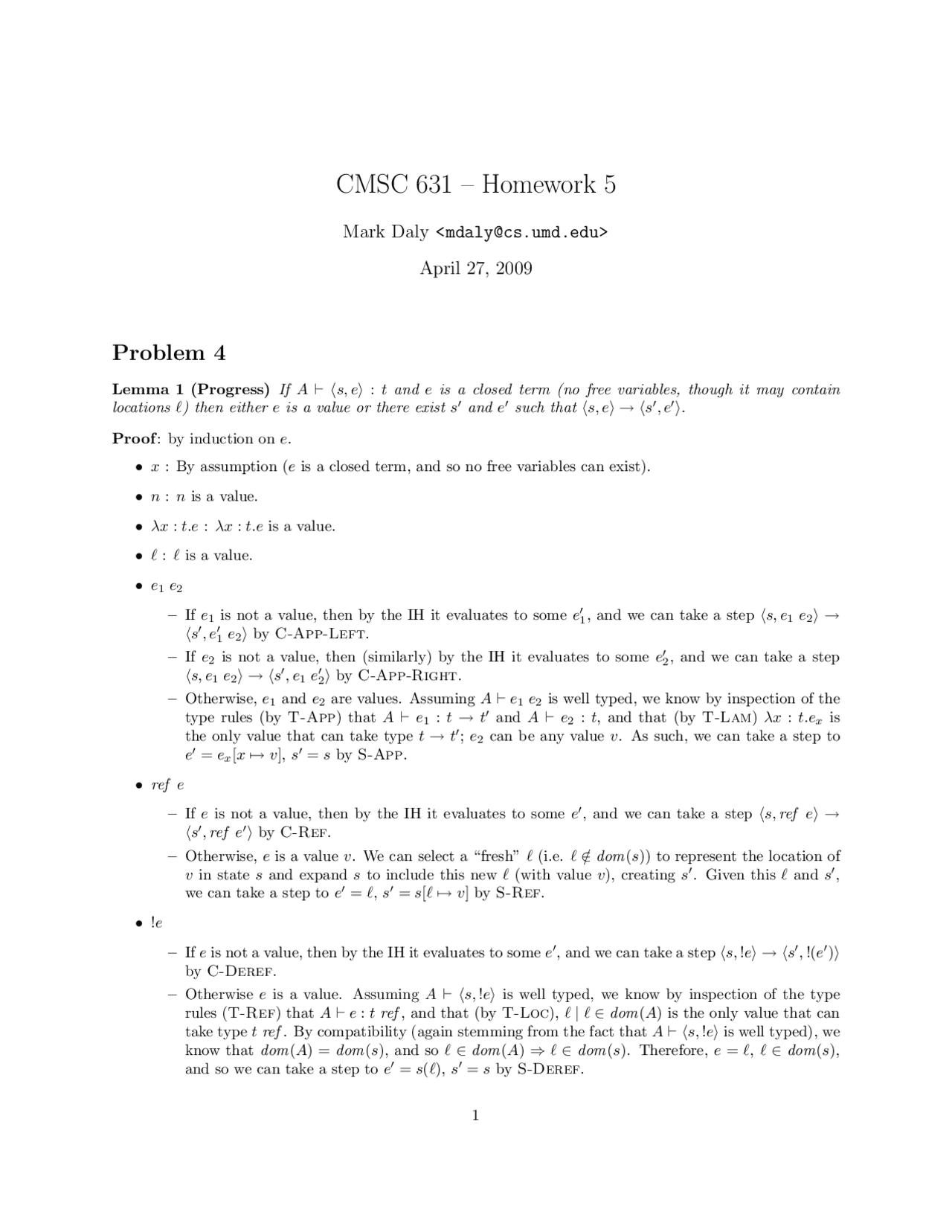 Problems On Understanding Programming Analysis Assignment 5 Cmsc 7509