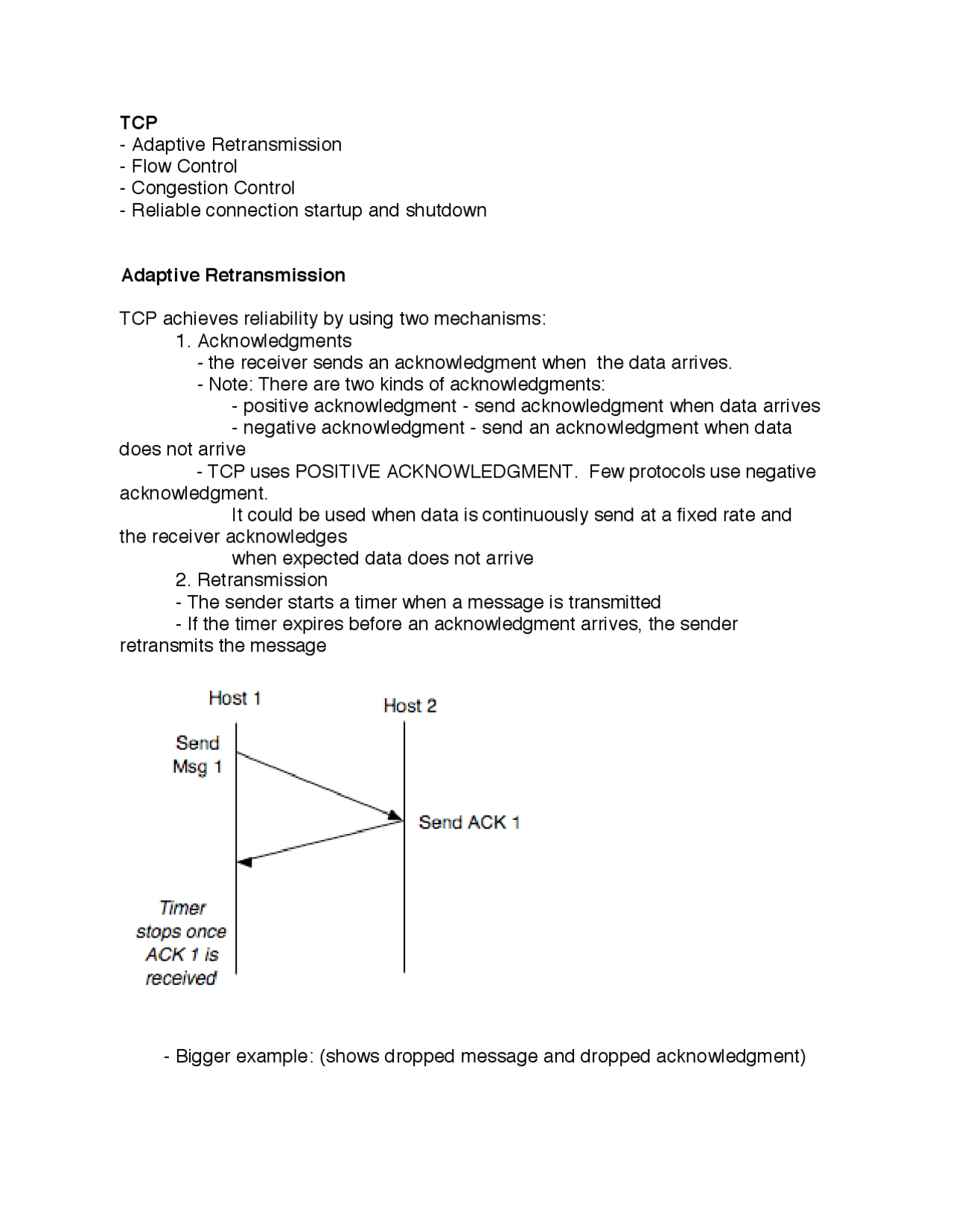 Lecture Notes On Tcp Computer Networks Cs 42200 Docsity