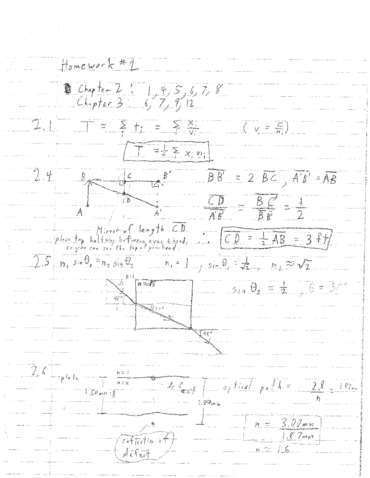 Solved Problems On The Equal Derivation Assignment 1 Phys 375 Docsity