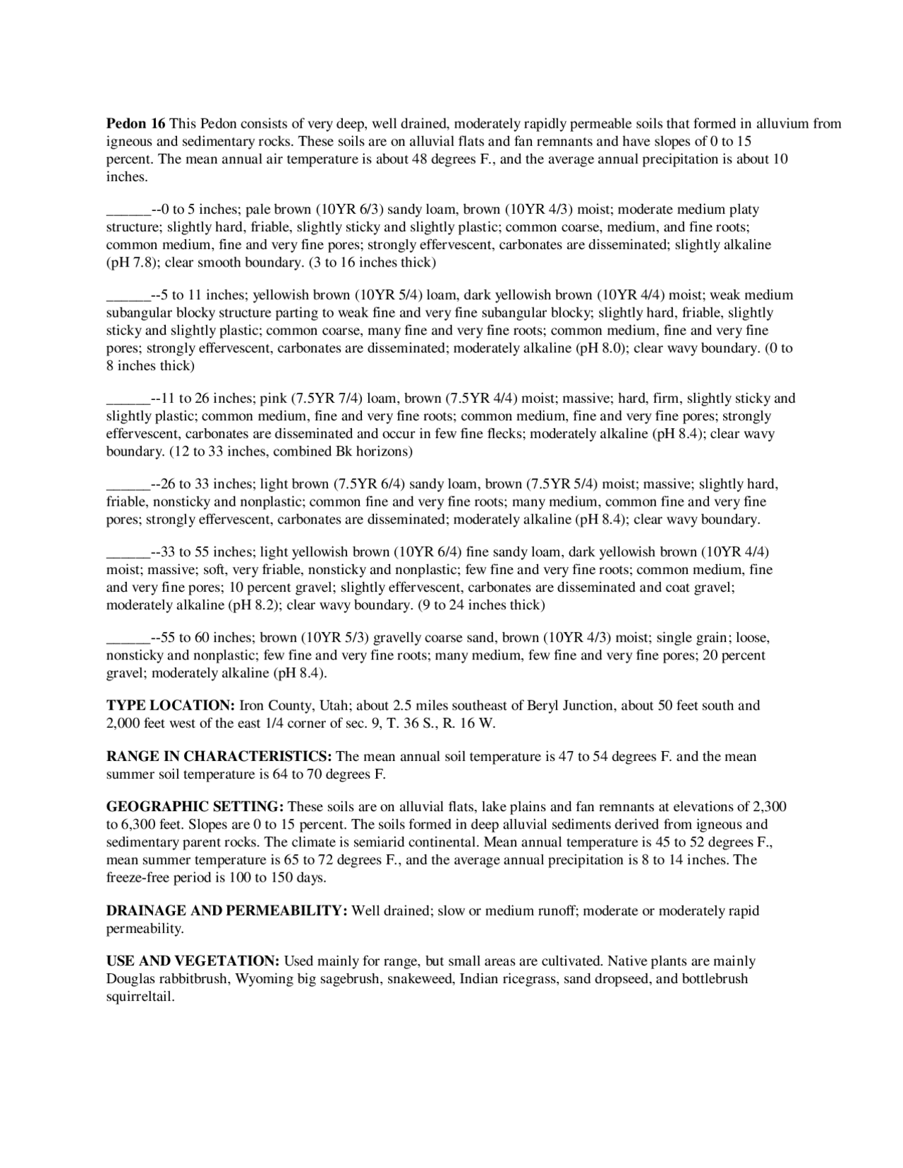 Pedon 16 - Soil Genesis - Assignment | SSC 120 - Docsity