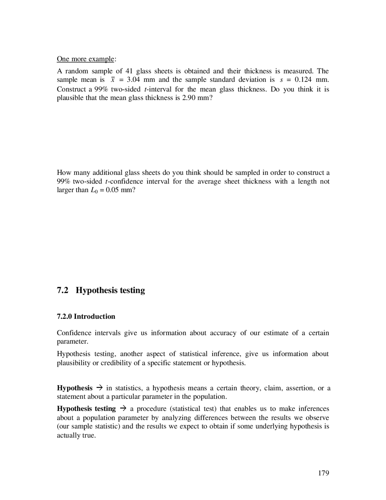 Hypothesis Testing For Example Lecture Notes Stat 3000 Docsity