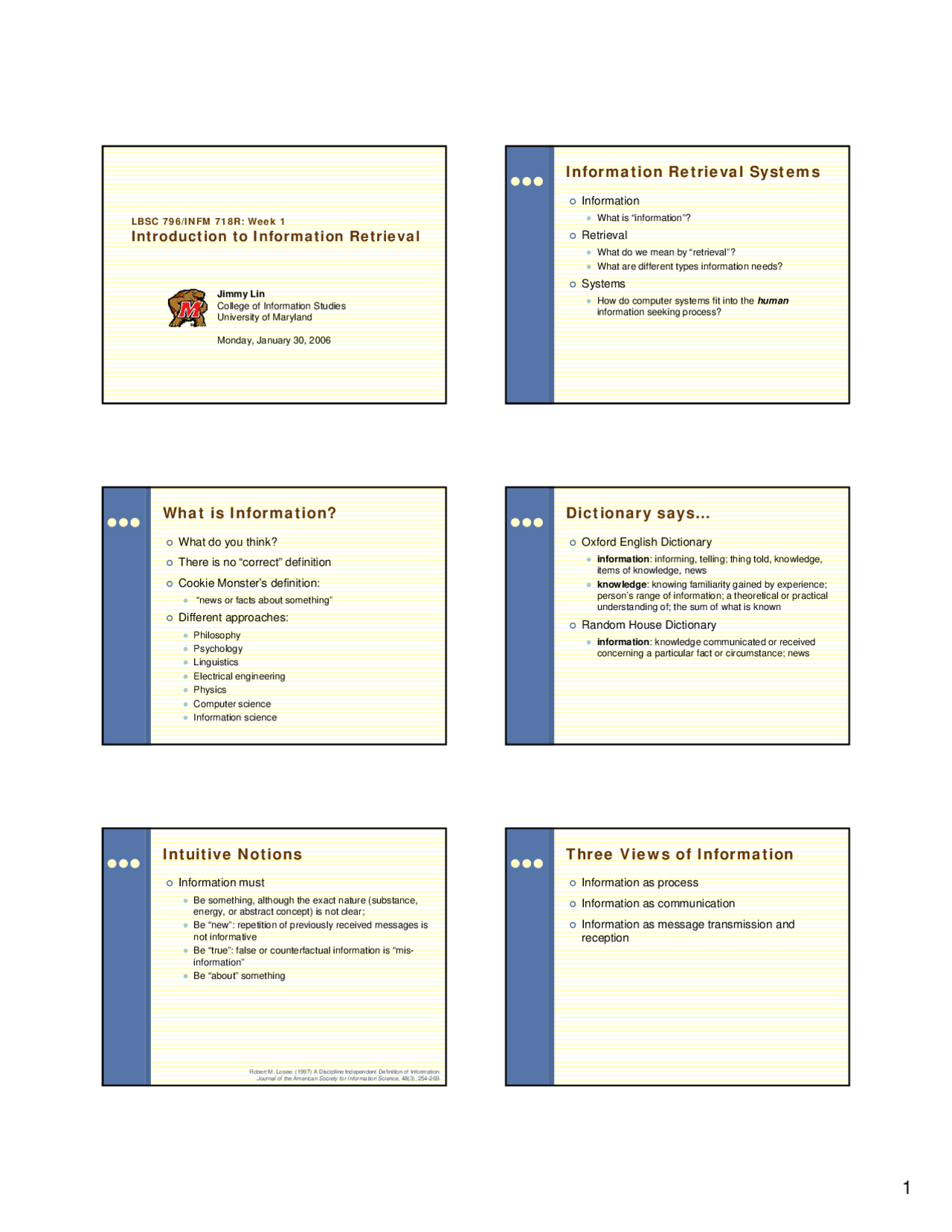 Introduction To Information Retrieval Lbsc 796 Docsity