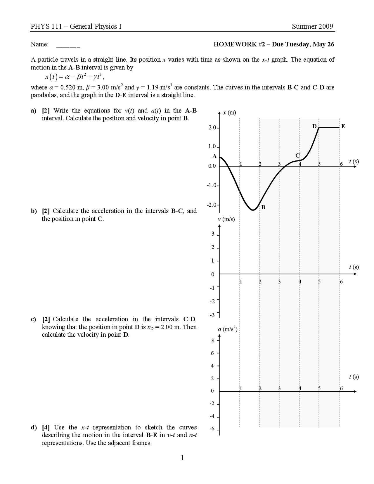 Solved Problems on Equation of Motion in General Physics | PHYS 111 ...