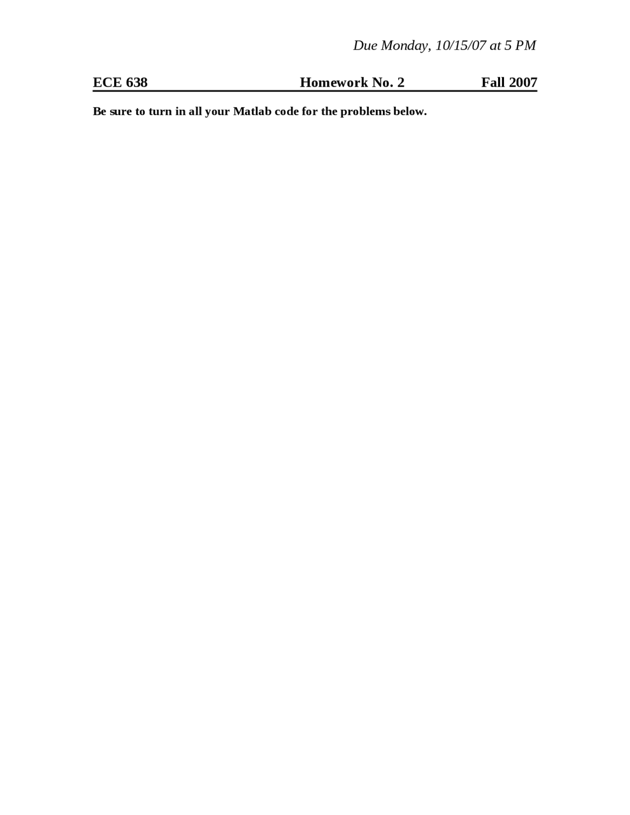 Homework Set 2 5 Problems On Digital Color Imaging Systems Ece