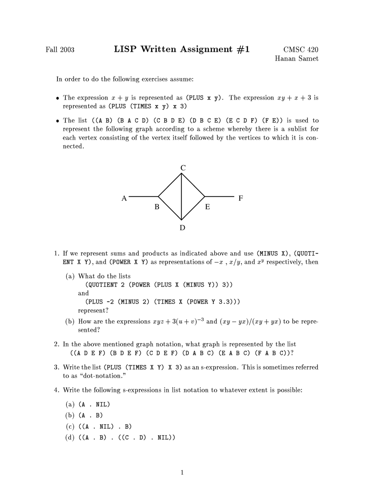 Assignment 2 Data Structures 2003 Cmsc 420 Docsity 3782