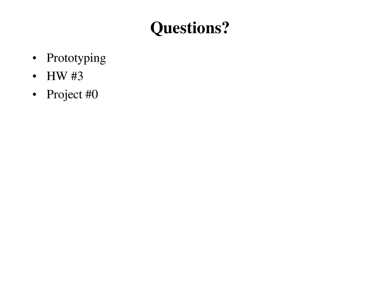 Hierarchy of Needs, Prototypes - Lecture Slides | CMSC 434 - Docsity