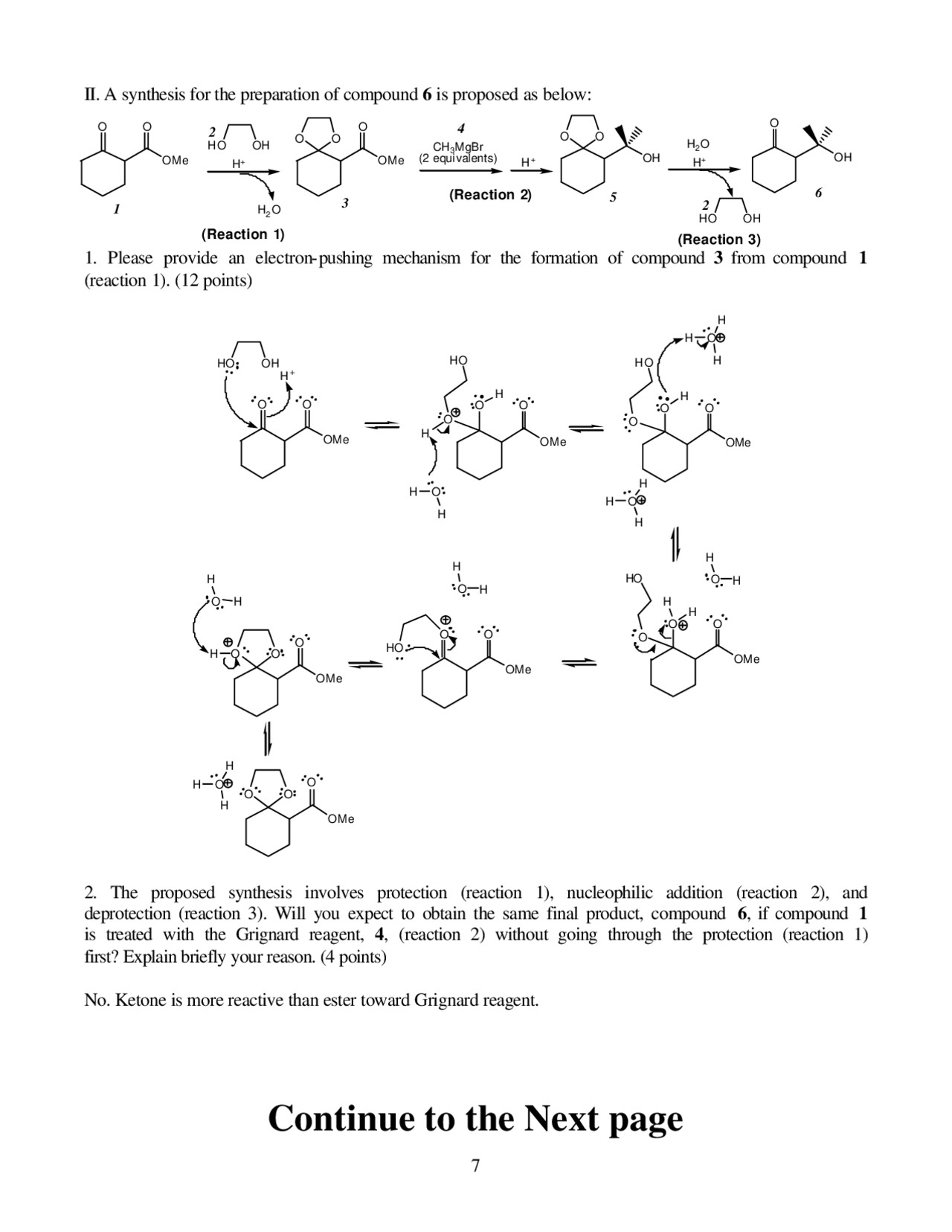 4 Solved Problems To Synthesis Compound Final Exam Chem 2320 Docsity