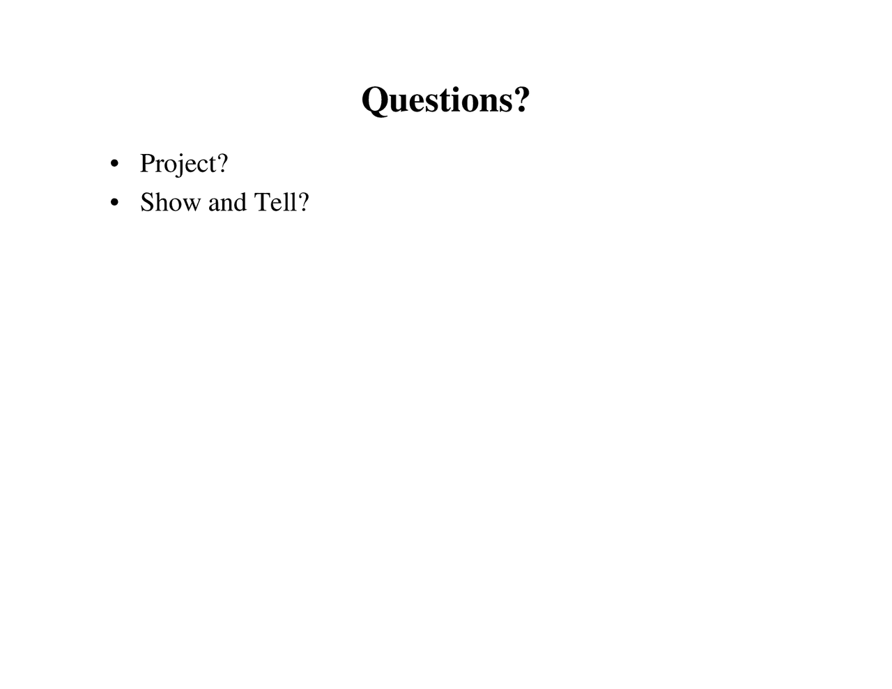 Project On Idea Selection Selected Topics In Computer Science Cmsc 498 Docsity