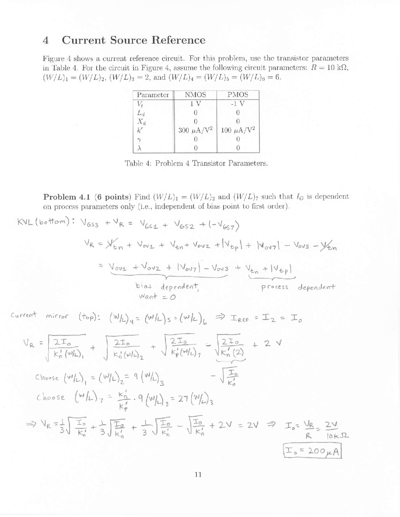 Current Source Reference Analog Circuit Design Eec 210 Docsity