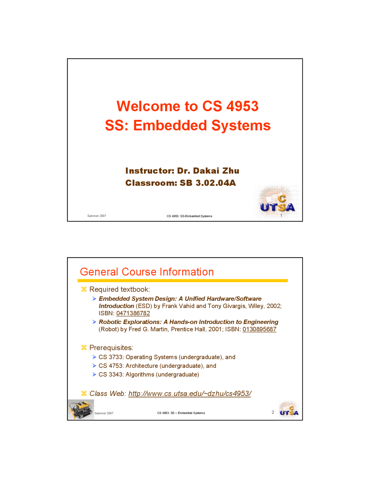 Embedded Systems Lecture Slides Operating Systems Cs 3733 Docsity