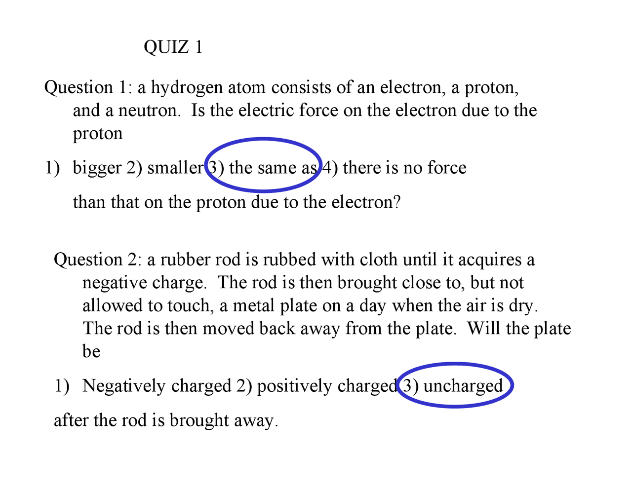 Quiz 1 For Answer Key Principles Of Physics Phys 142 Docsity