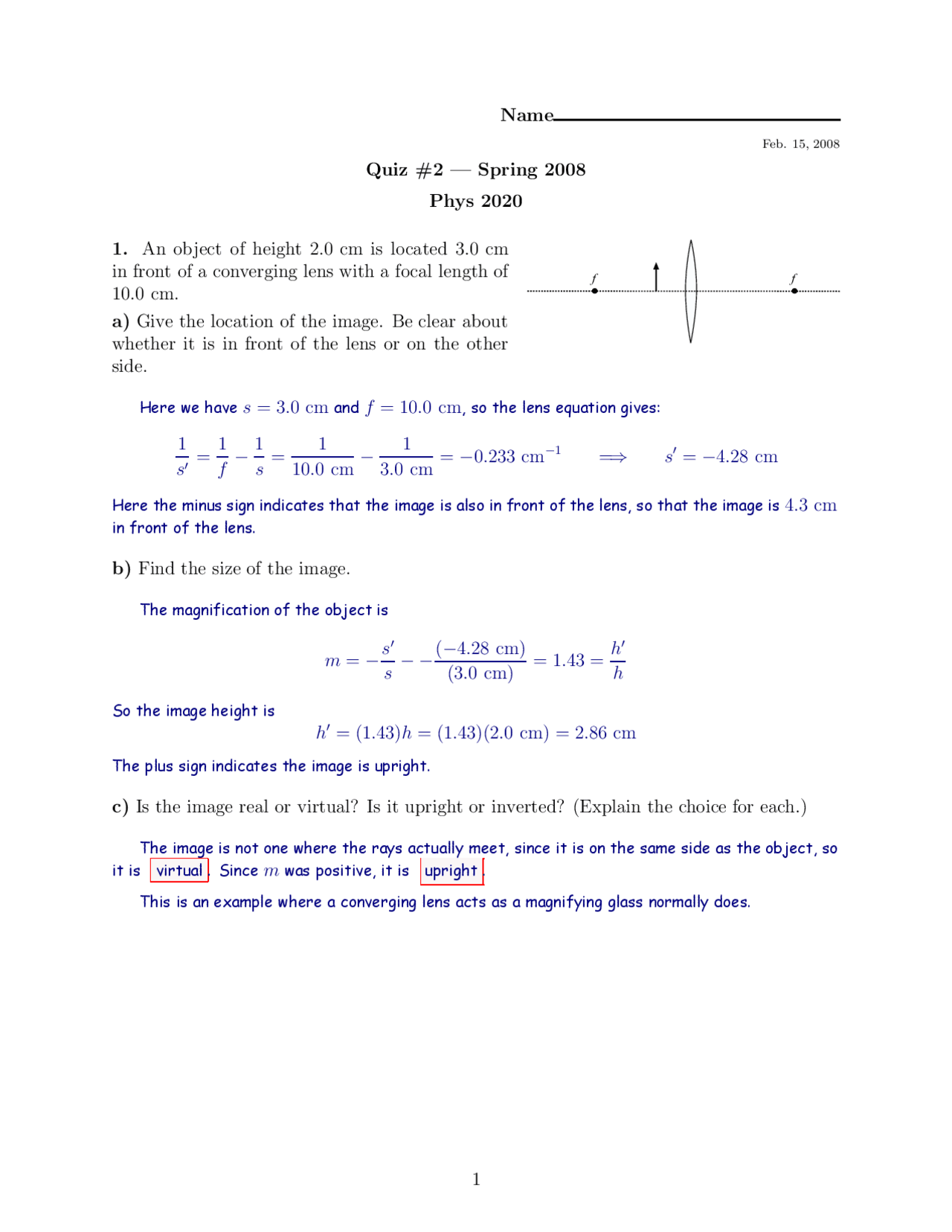 Practice Quiz 2 With Resolution Algebra Based Physics Ii Phys 2020
