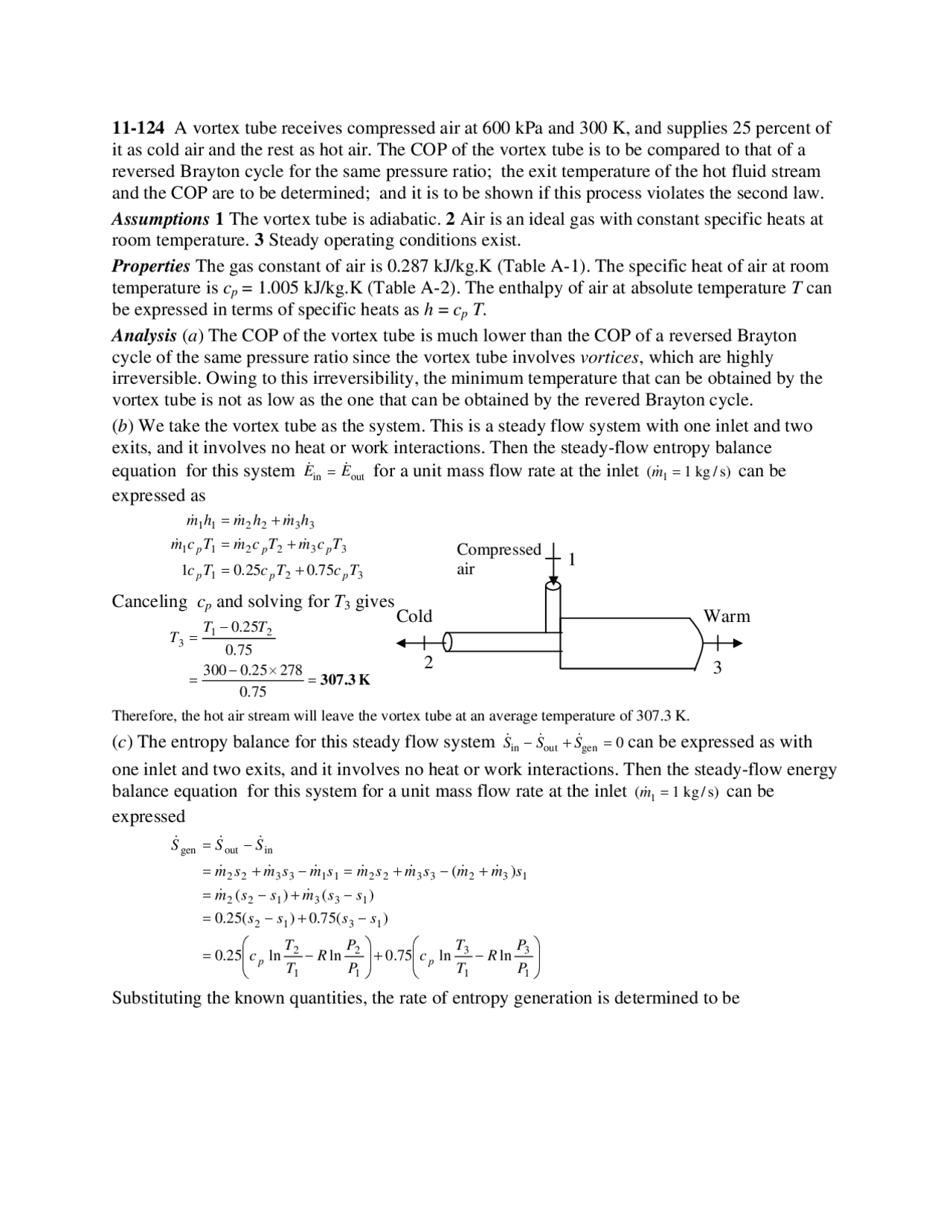Solved Homework Applied Thermodynamics Mae 321 Docsity
