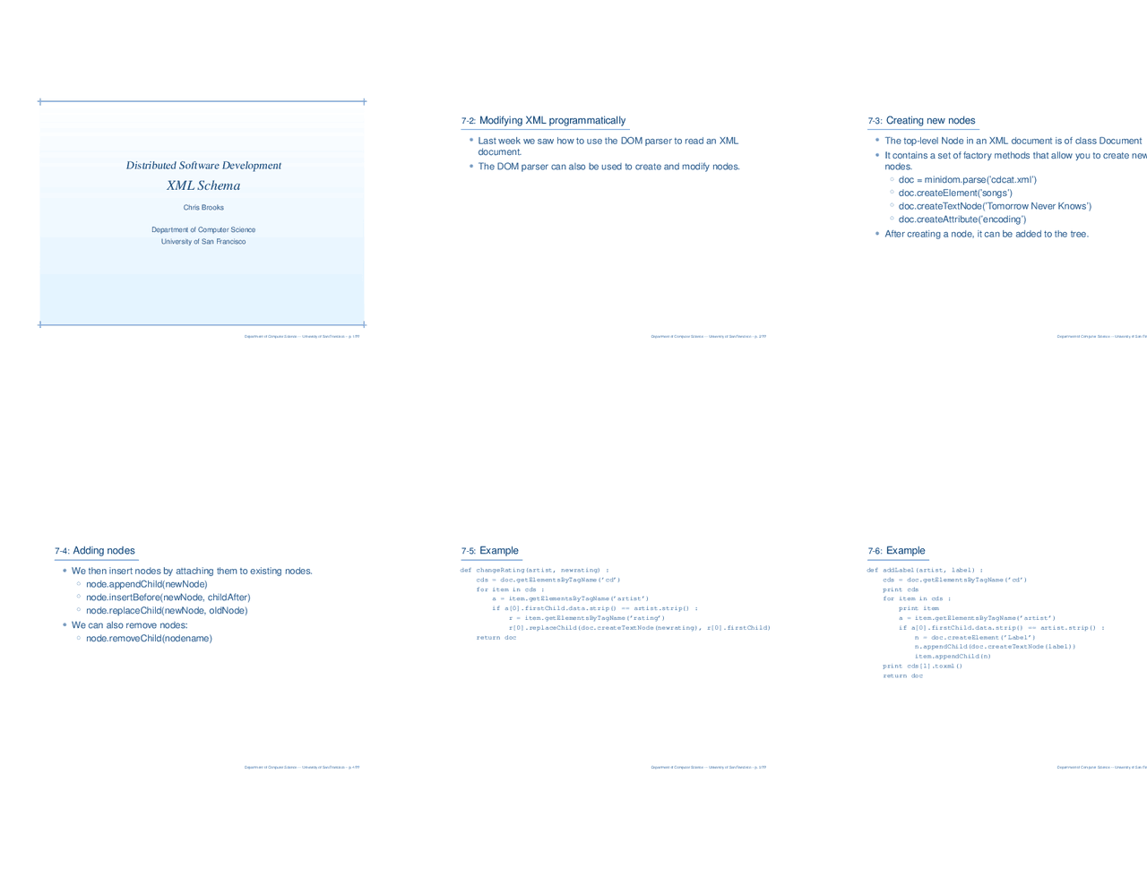 Distributed Software Develop - Extensible Markup Language Schema | CS 682 - Docsity