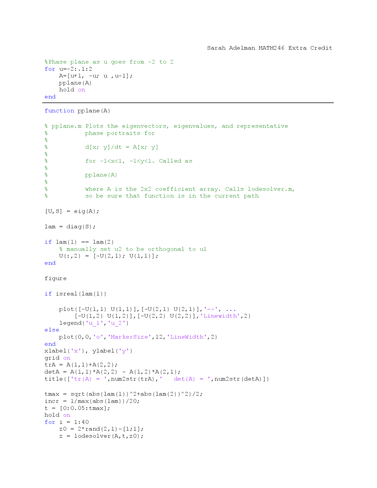 Eigenvectors Eigenvalues And Phase Plane Assignment Math 246 Docsity
