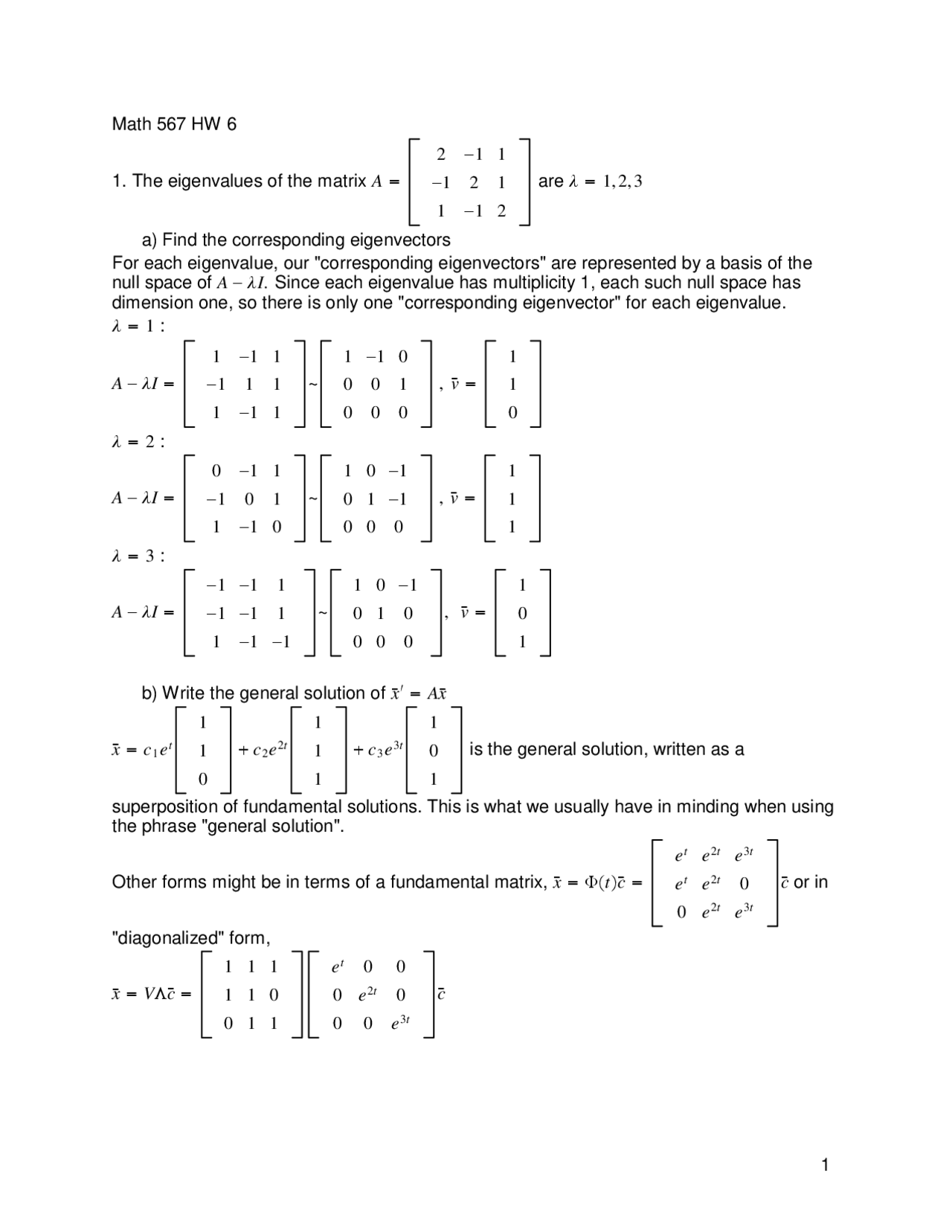 Homework 6 With Solutions For Advanced Calculus Math 567 Docsity