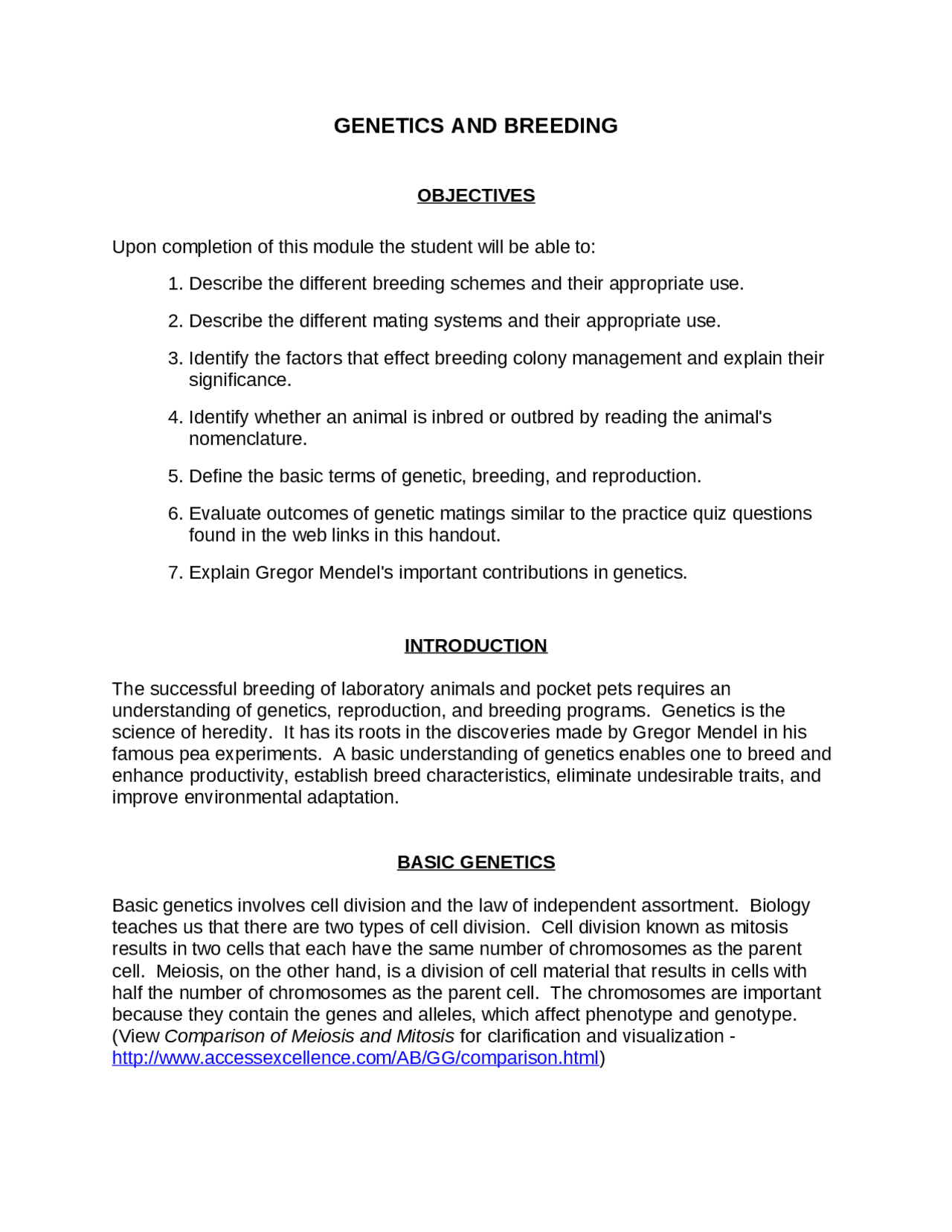 Genetics and Breeding - Lecture Notes | VM 20400 | Assignments ...