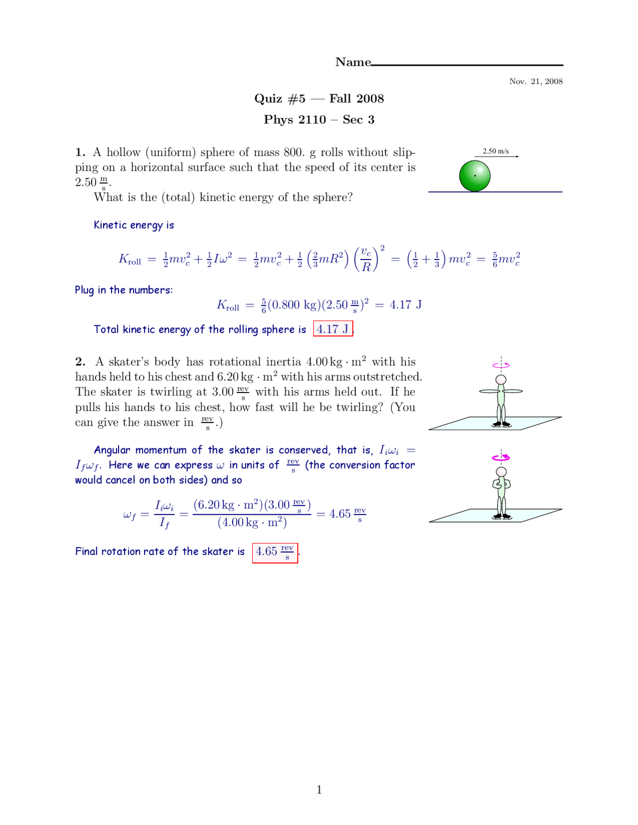 Quiz 5 Questions On Kinetic Questions Calculus Based Physics I Phys