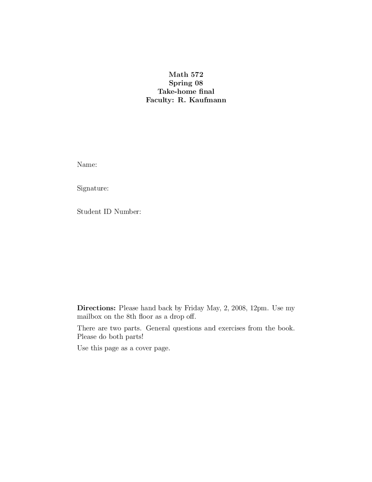 Take Home Final Exam Introduction In Algebraic Topology Ma 57200