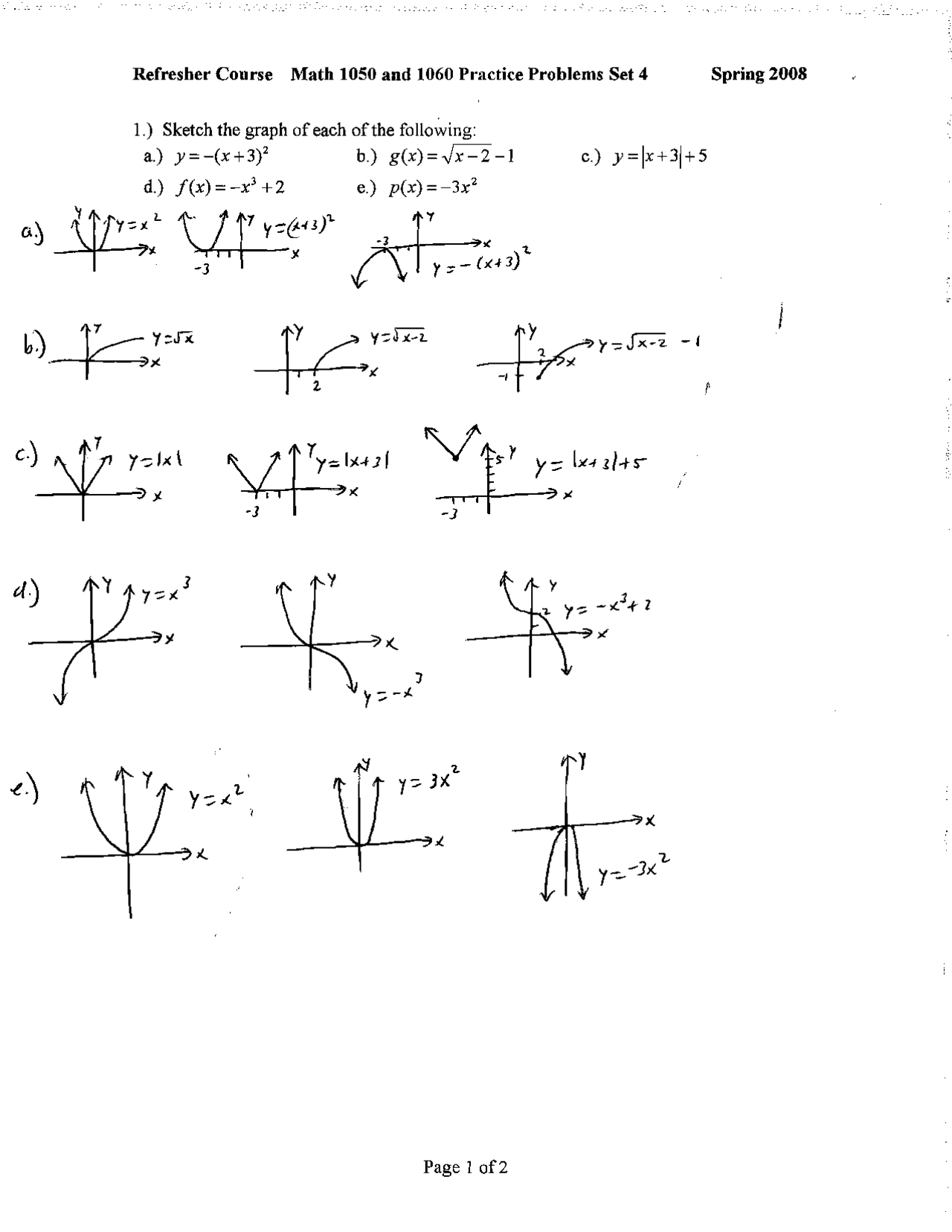 5 Solved Problems On Basic Algebra Assignment 4 Math 1050 Docsity