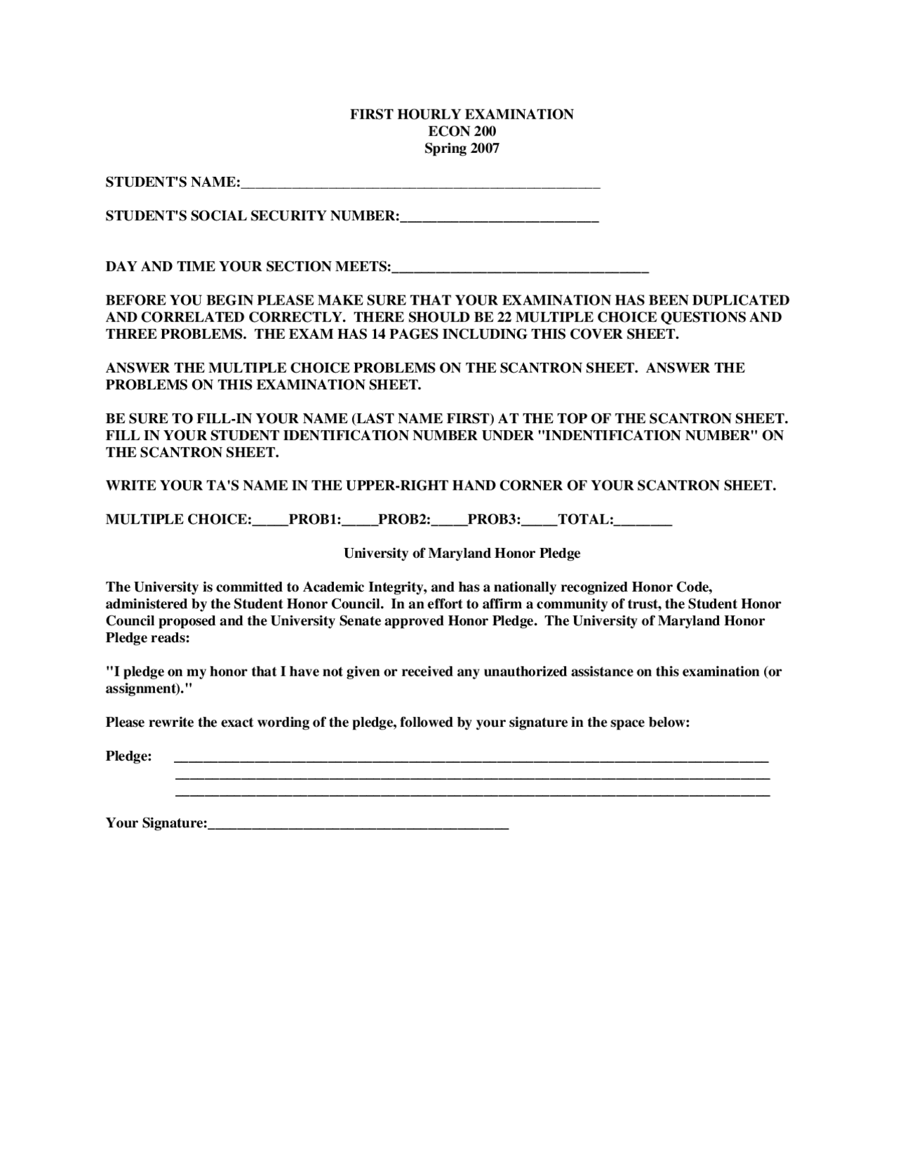 Exam 1 For Principles For Macroeconomics Econ 200 Docsity