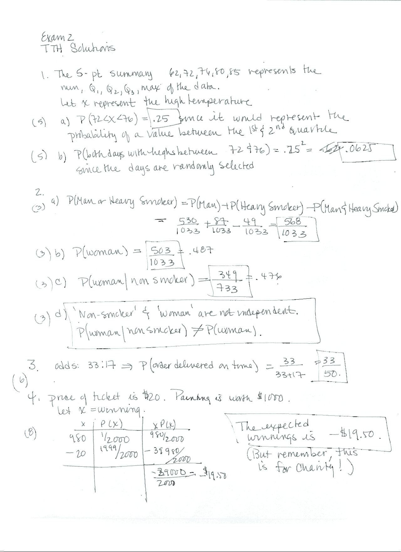 Old Exam 2 With Answers Elementary Statistics Math 0013 Docsity