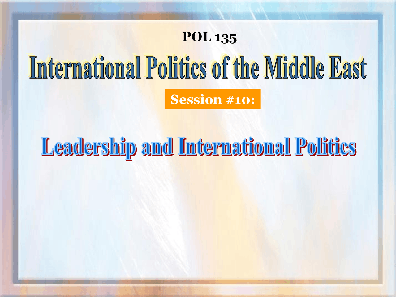 International Politics of Middle East - Political Middle East Notes ...