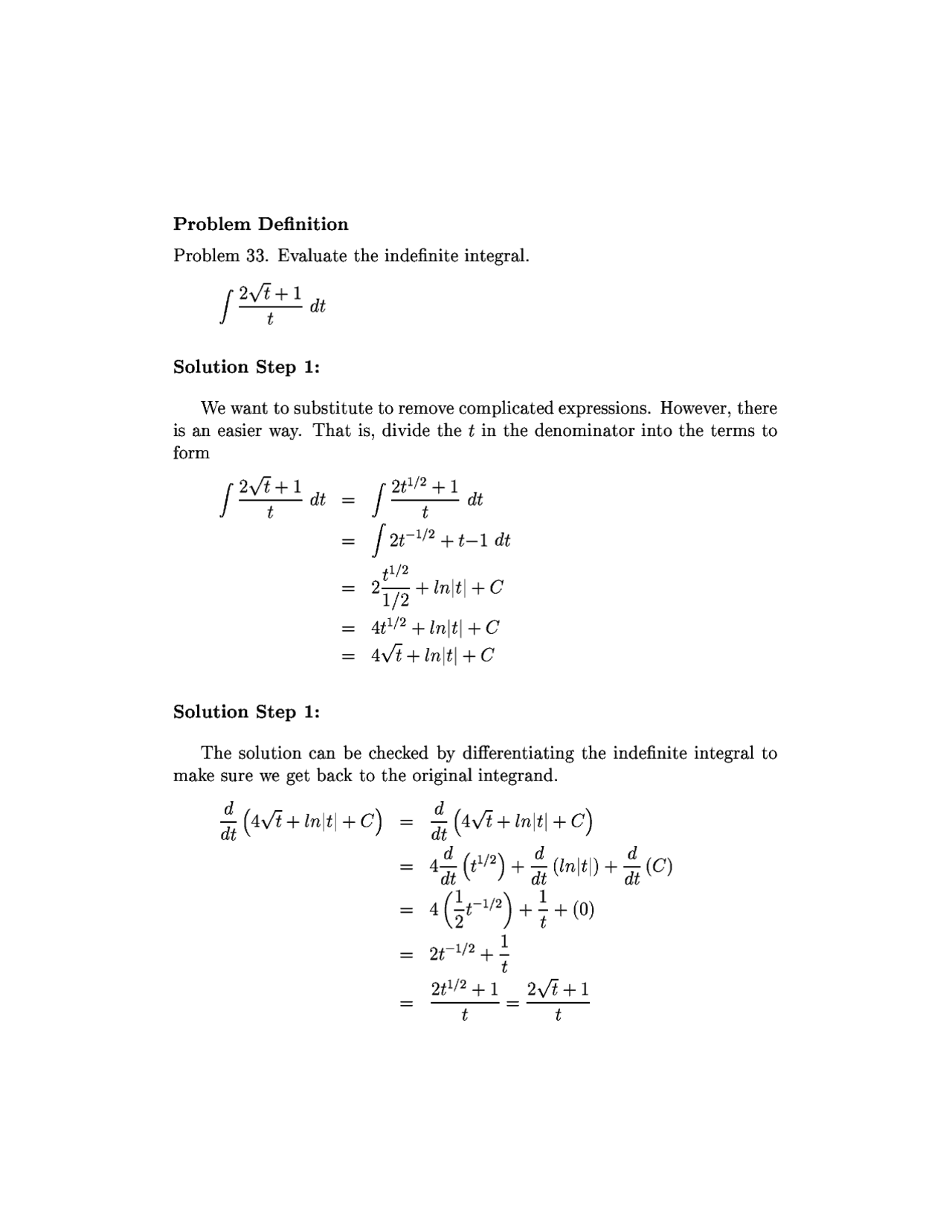 Solved Problem For Calculus Techniques Math 1100 Docsity
