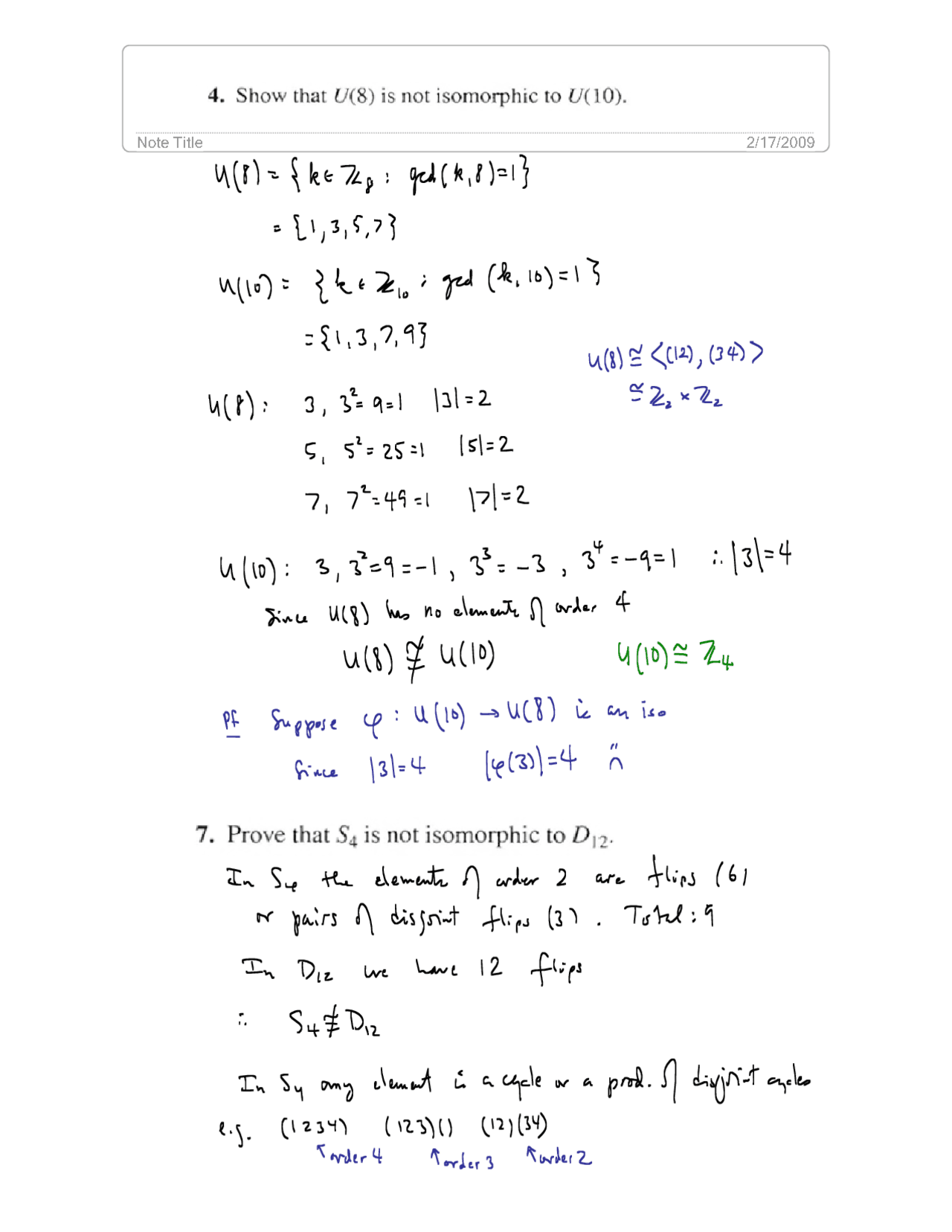 Modern Abstract Algebra Homework Answers Mat 4233 Assignments Abstract Algebra Docsity