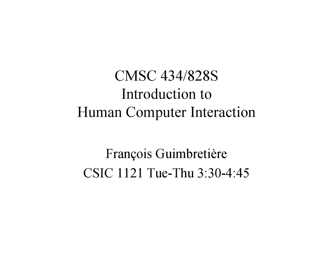 Information Visualization In Human Interaction Paper Cmsc 434 Docsity