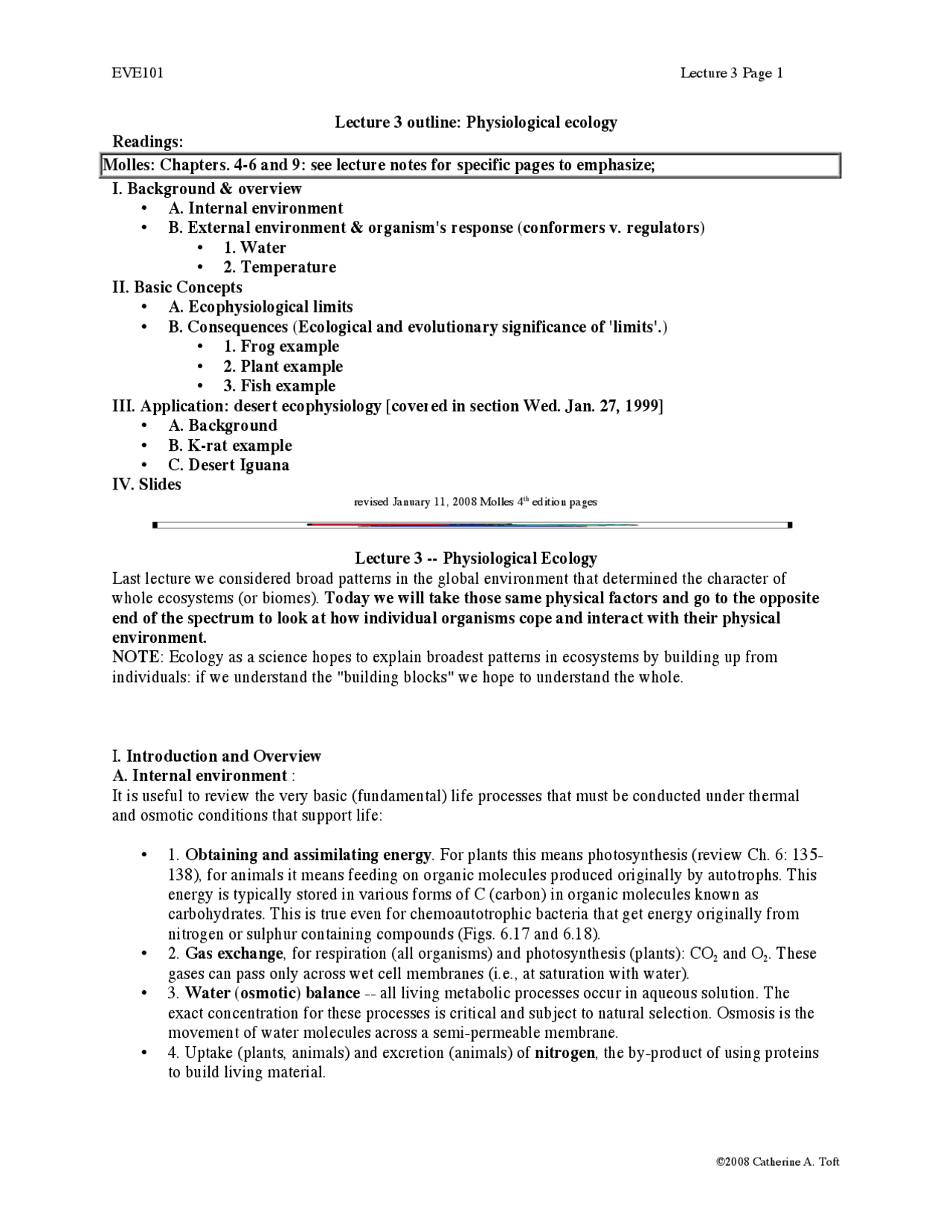 Notes On Physiological Ecology Introduction To Ecology Eve 101