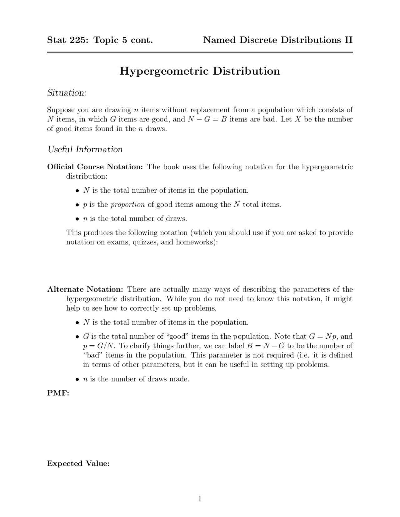Questions on Hypergeometric Distribution - Introduction Probability ...