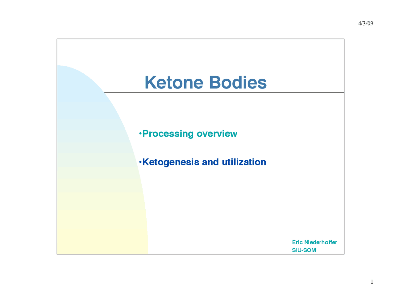 Ketone Bodies Lecture Slides Biochemistry Bchm 451a Docsity