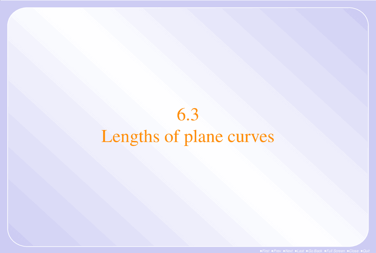 Introduction To The Lengths Of The Plane Curves Mat 021b Docsity