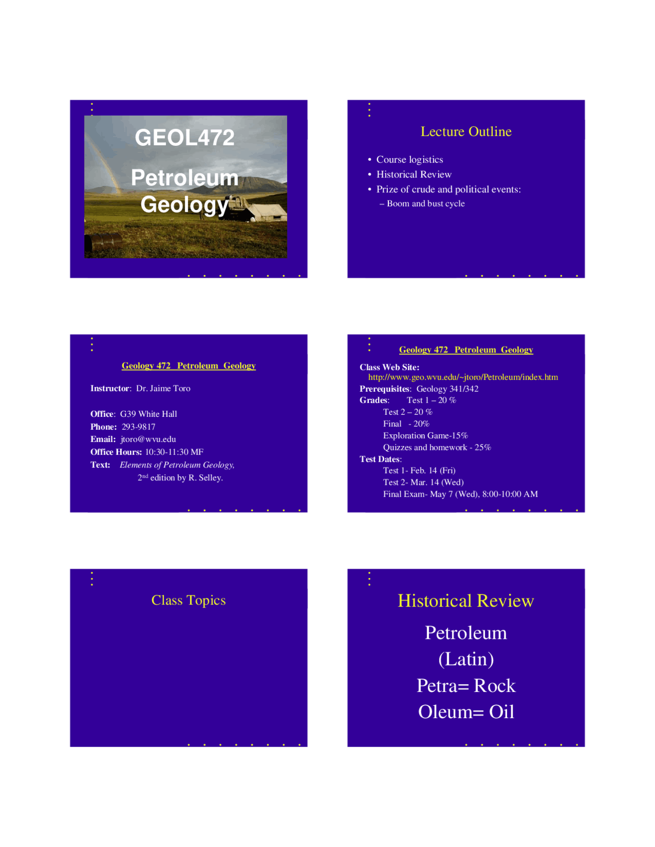Petroleum Geology - Lecture Slides | GEOL 341 - Docsity