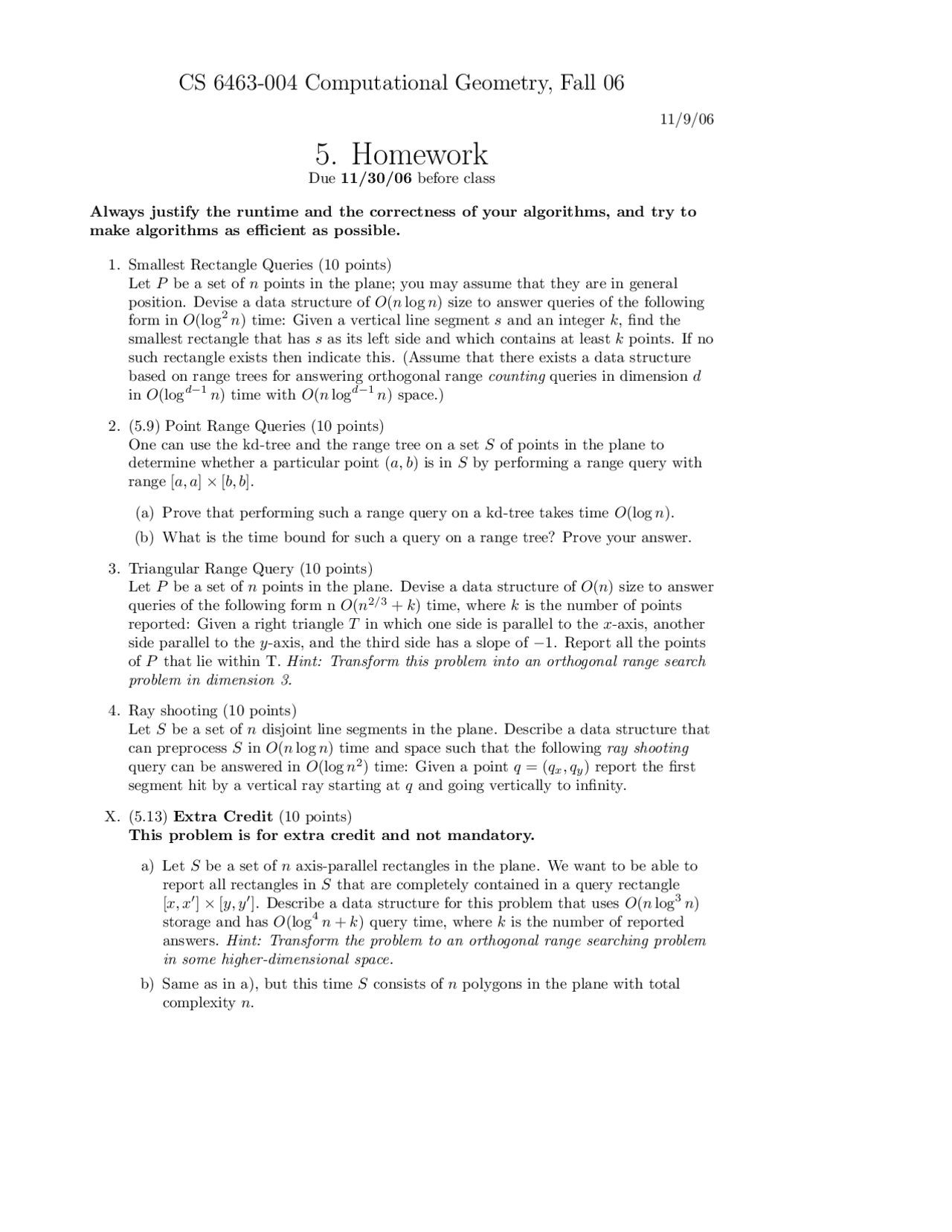 4 Questions on Analysis of Algorithms - Assignment 5 | CS 6463 ...