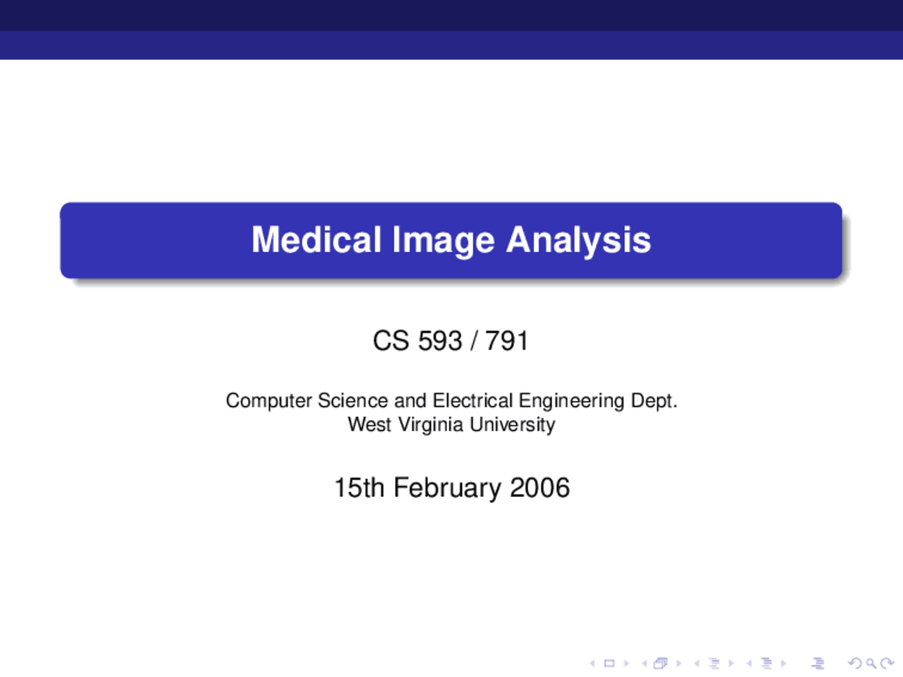 Lecture Slides On Medical Image Analysis Cs T101 Docsity