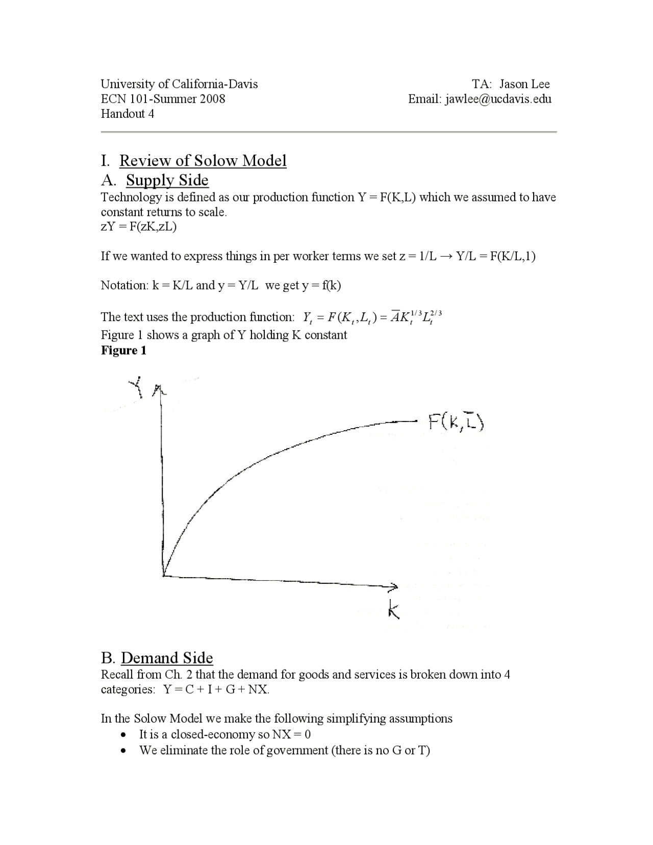 Intermediate Macroeconomics Theory Review Sheet For Exam Ecn 101