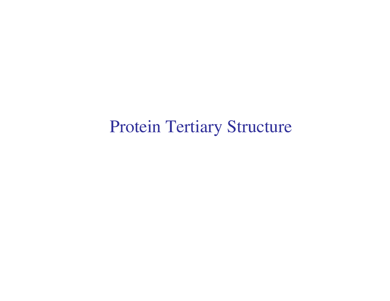Protein Tertiary Structure Lecture Notes Ecs 229 Docsity